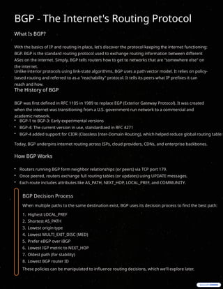 BGP Ebook: Everything you need to know about Border Gateway Protocol | PPTX