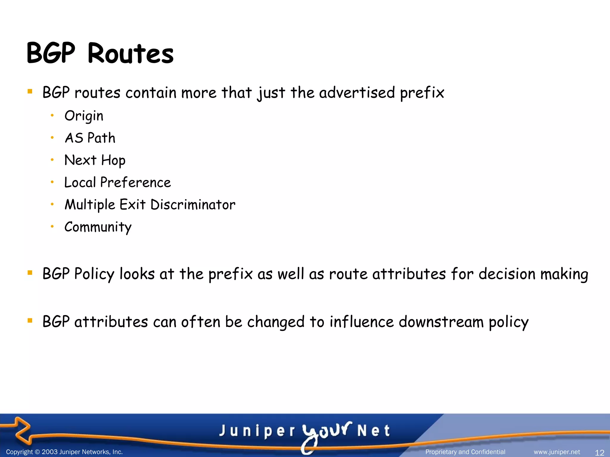 BGP protocol presentation | PPT
