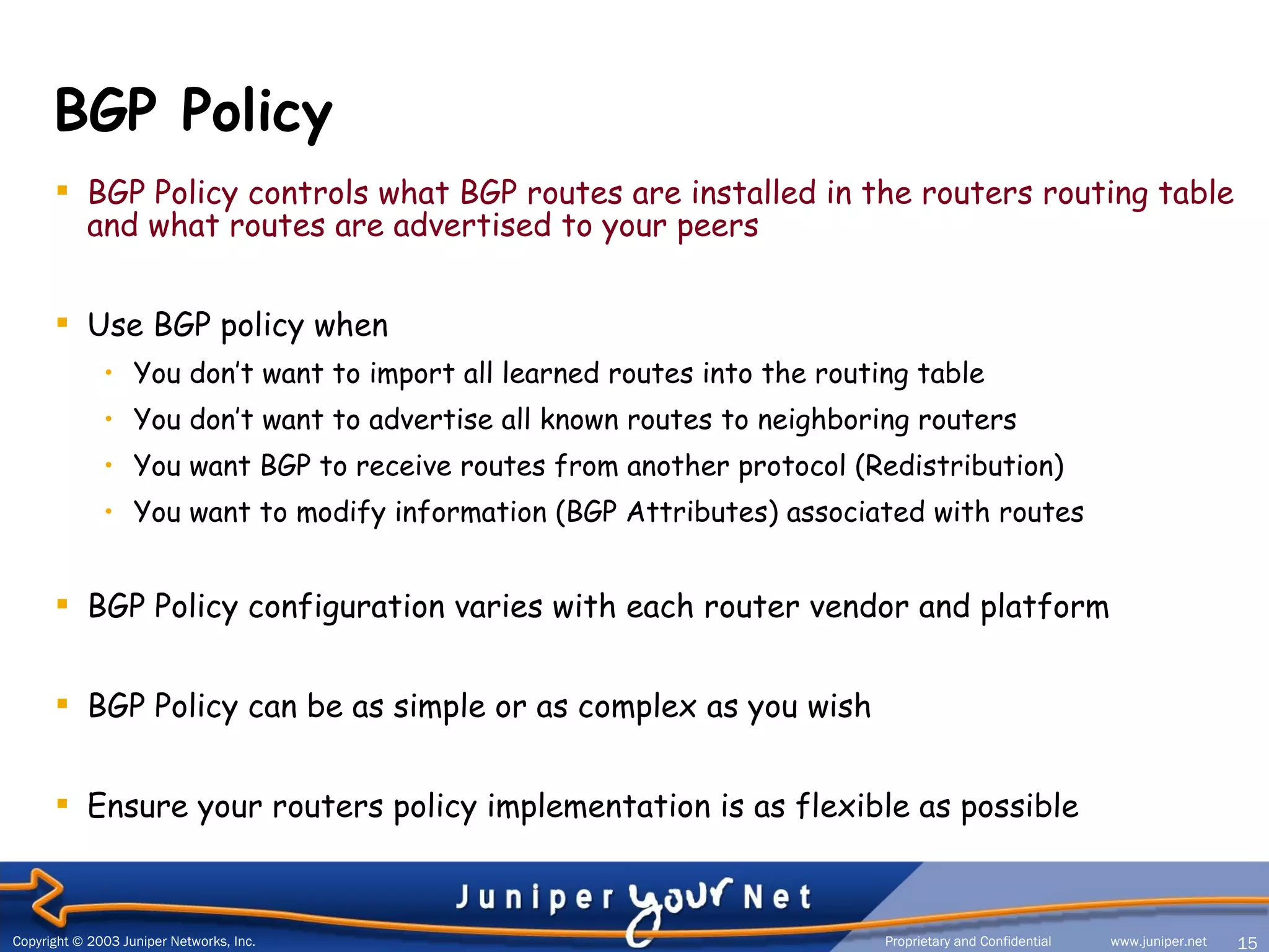 BGP protocol presentation | PPT