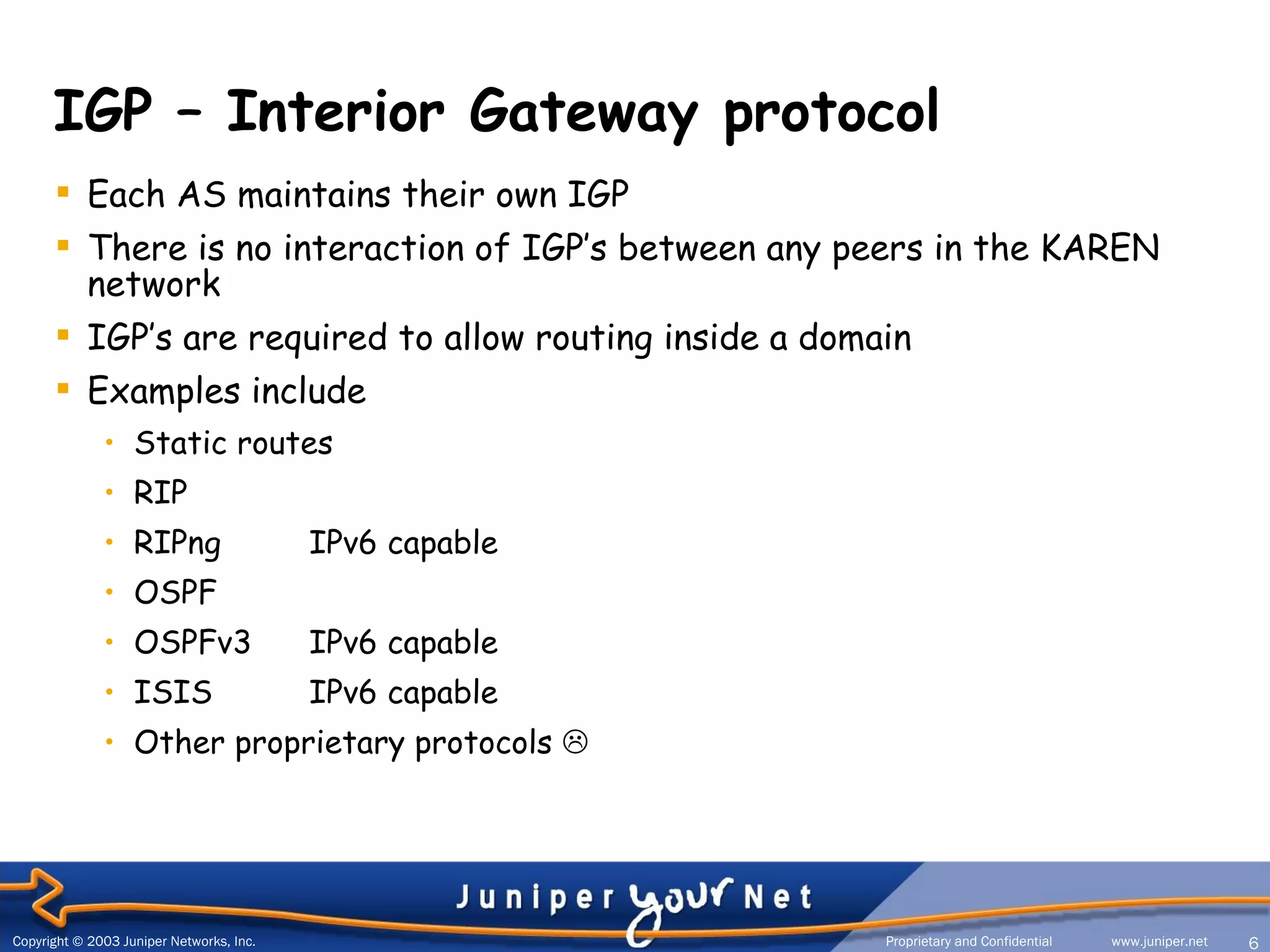 BGP protocol presentation | PPT