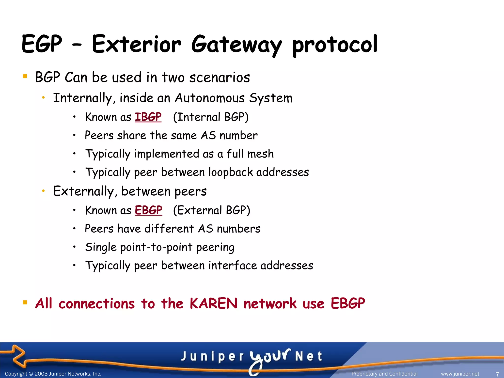BGP protocol presentation | PPT