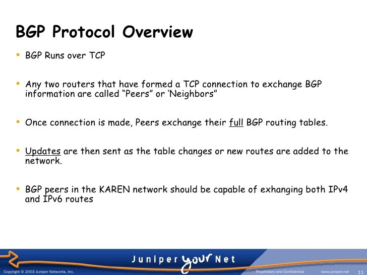BGP protocol presentation