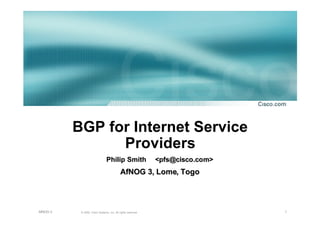 Bgp tutorial for ISP | PPT