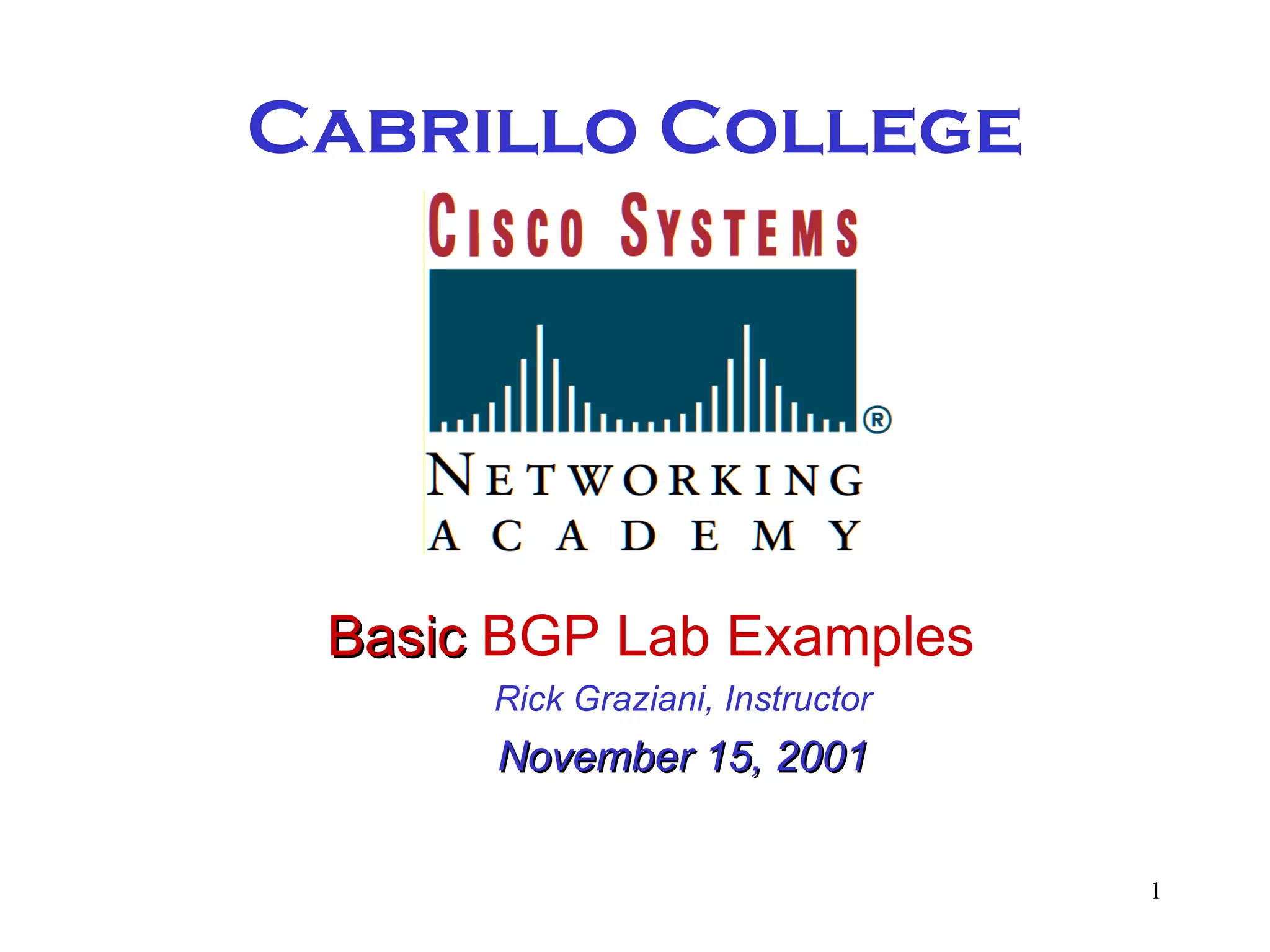 Bgp Basic Labs | PPT | Computer Networking | Computing