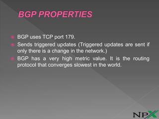 BGP (Border Gateway Protocol) | PPTX