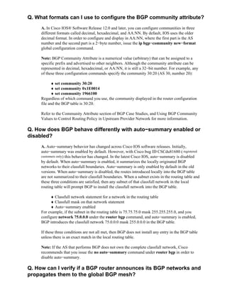 BGP Interview Questions for Network Engineers | PDF