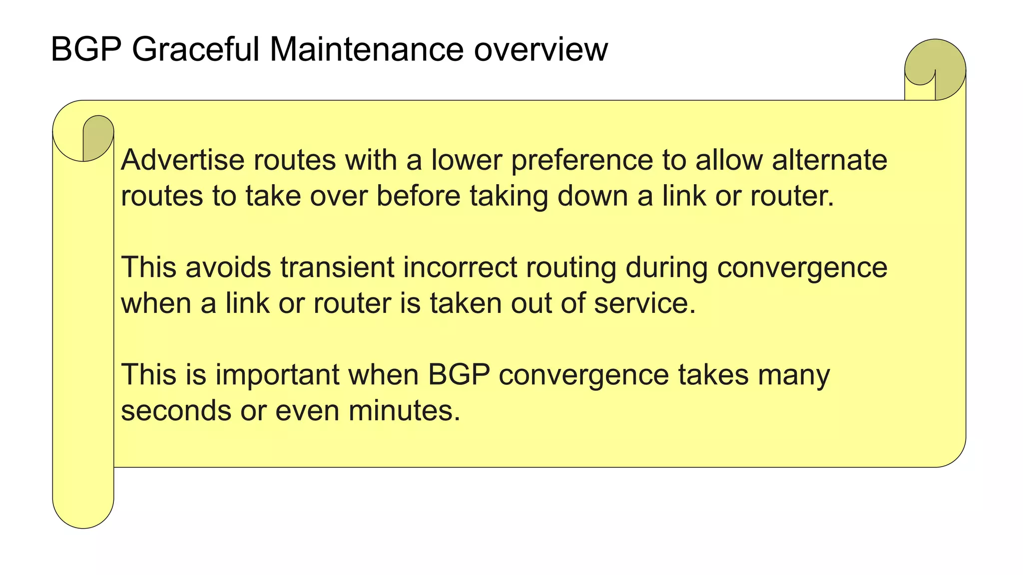 BGP Graceful Shutdown - IOS XR | PPTX