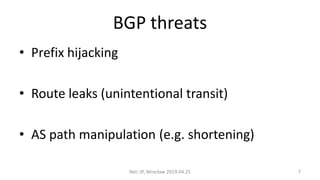 BGP hijacks and leaks | PPTX
