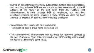 BGP Next-hop-self | PPT