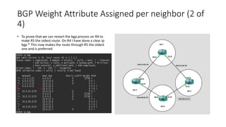 BGP Path Selection & Attributes BGP Weight & BGP AS-Path Prepending | PPT