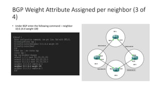 BGP Path Selection & Attributes BGP Weight & BGP AS-Path Prepending | PPT