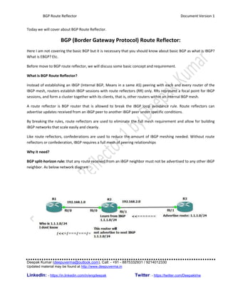 Bgp route reflector | PDF