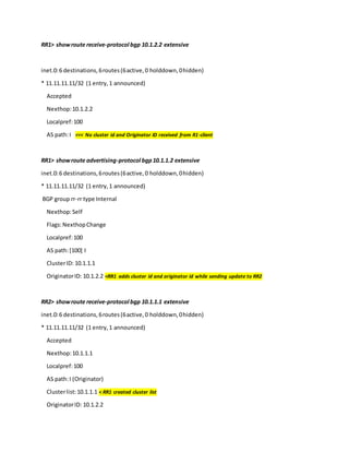 BGP ROUTE REFLECTION | DOCX