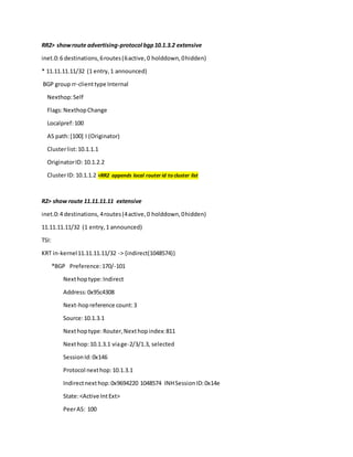 BGP ROUTE REFLECTION | DOCX