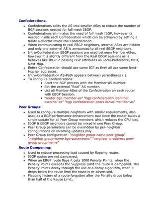 Study Notes BGP Exam | DOC