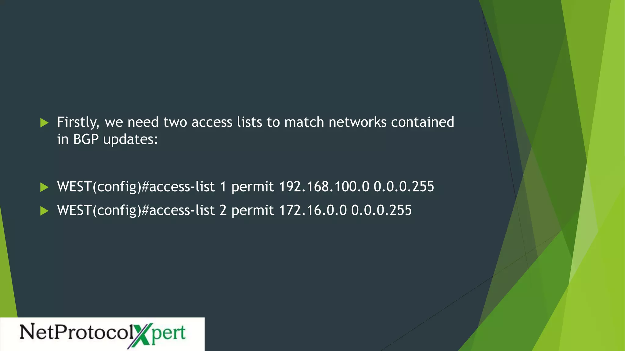BGP Weight Manipulation with Route Map | PPT