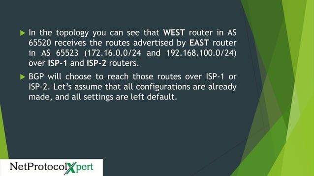 BGP Weight Manipulation with Route Map | PPT