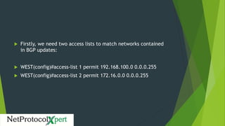 BGP Weight Manipulation with Route Map | PPT
