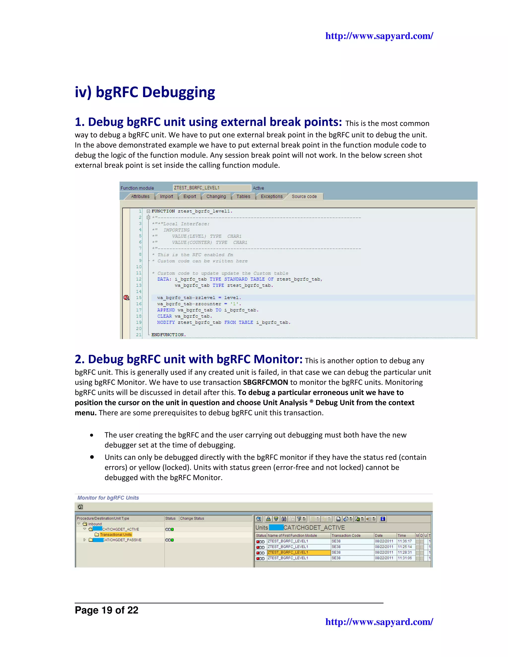 bgRFC Framework in SAP | PDF