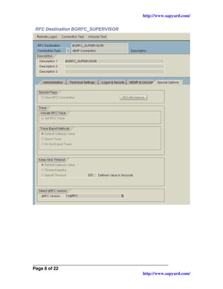 bgRFC Framework in SAP | PDF
