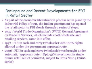 FDI in retail sector | PPT