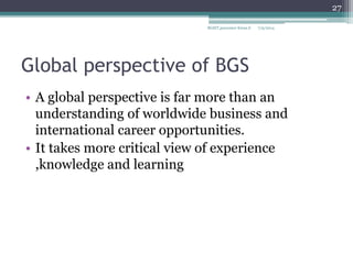 Bgs chapter 1 | PPTX | Business | Business and Finance