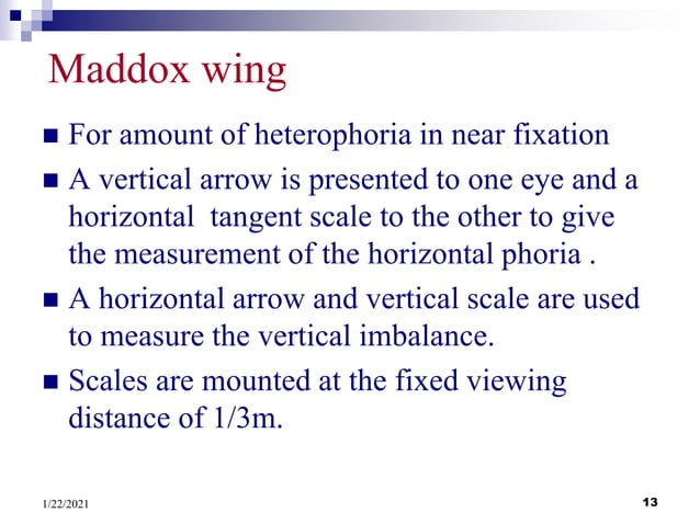 Maddox rod, Maddox wing, Bagolini striated glasses, RAF ruler and Prism ...