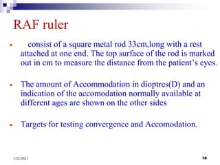 Maddox rod, Maddox wing, Bagolini striated glasses, RAF ruler and Prism ...