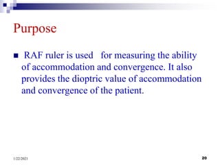 Maddox rod, Maddox wing, Bagolini striated glasses, RAF ruler and Prism ...