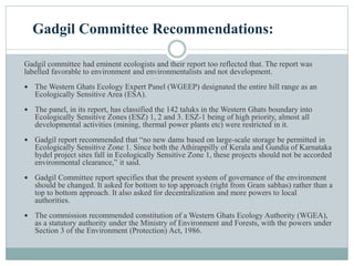 Critical Comparison b/w WGEEP Report & HLWG Report on Western Ghats | PPTX