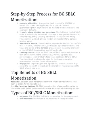 Best BG SBLC Monetization Company for Maximum Returns - Artley Finance (HK) Limited | PDF