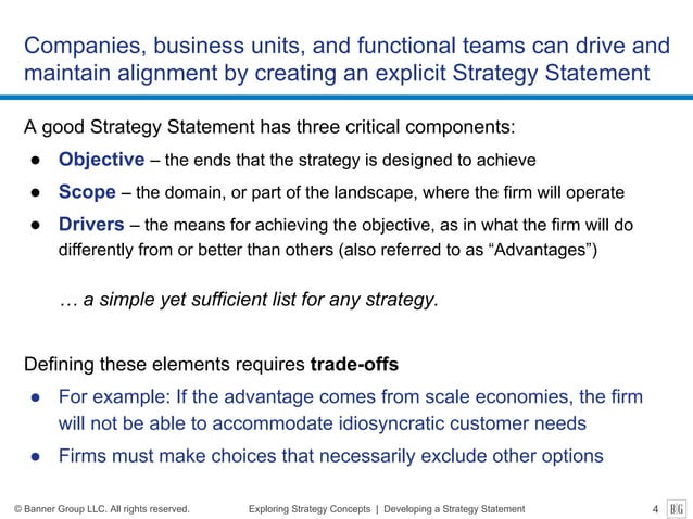 Developing Strategy Statements - an easy DIY framework | PPT