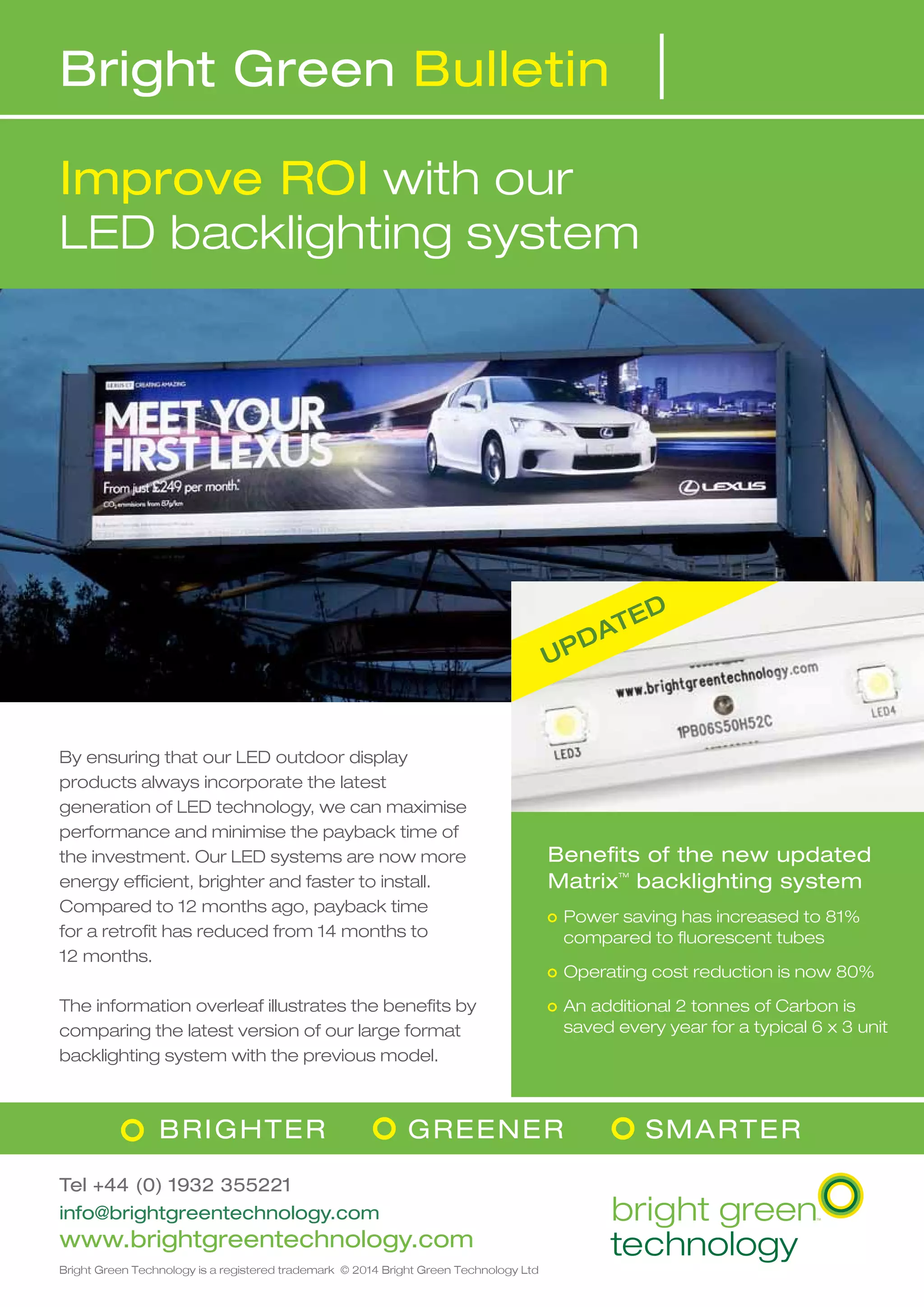 LED backlighting for large format advertising billboards | PDF