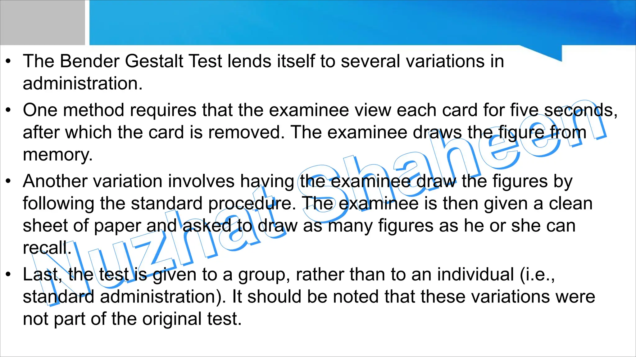 Benton Gestalt Test (A psychological Assessment Tool) | PDF