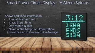 Mini Smart Prayer Times Display for Masjids, Organizations & Offices ...
