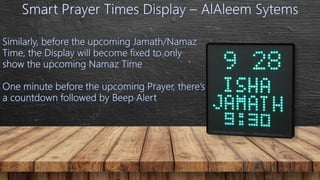 Mini Smart Prayer Times Display for Masjids, Organizations & Offices ...