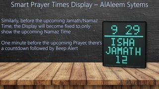 Mini Smart Prayer Times Display for Masjids, Organizations & Offices ...