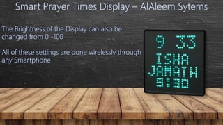 Mini Smart Prayer Times Display for Masjids, Organizations & Offices ...