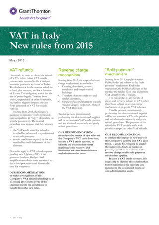 Italy: VAT - New rules from 2015 | PDF