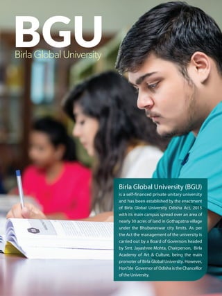 Birla Global University BBA (Hons) Admission Brochure 2019 | PDF