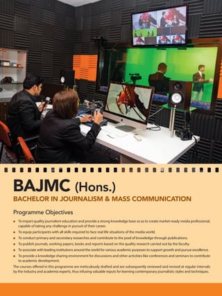 Birla Global University BAJMC(Hons), MAJMC Admission Brochure 2019 | PDF