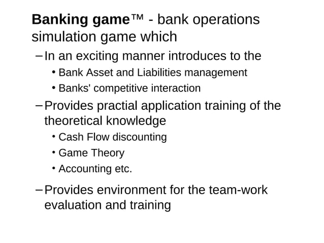 Banking Game | PDF | Business Banking & Finance | Business