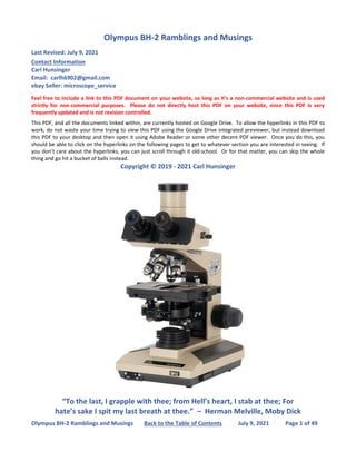 Bh 2 musings - Endoscopes Olympus | PDF