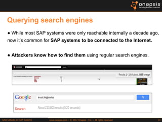 Cyber-Attacks & SAP systems: Is Our Business-Critical Infrastructure ...