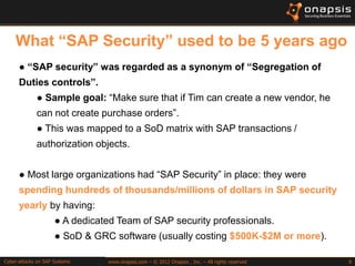 Cyber-Attacks & SAP systems: Is Our Business-Critical Infrastructure ...