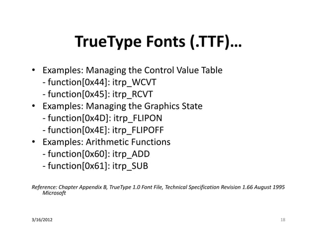 GDI Font Fuzzing in Windows Kernel For Fun | PDF