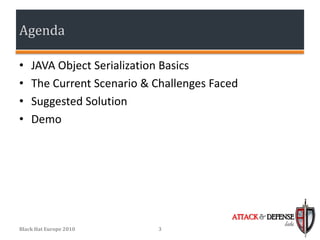Black Hat EU 2010 - Attacking Java Serialized Communication | PDF