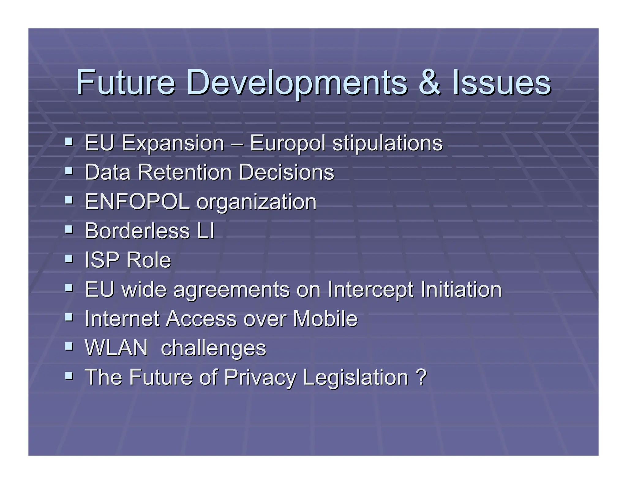 lawful intercept for telecommunication and Earopean context | PDF