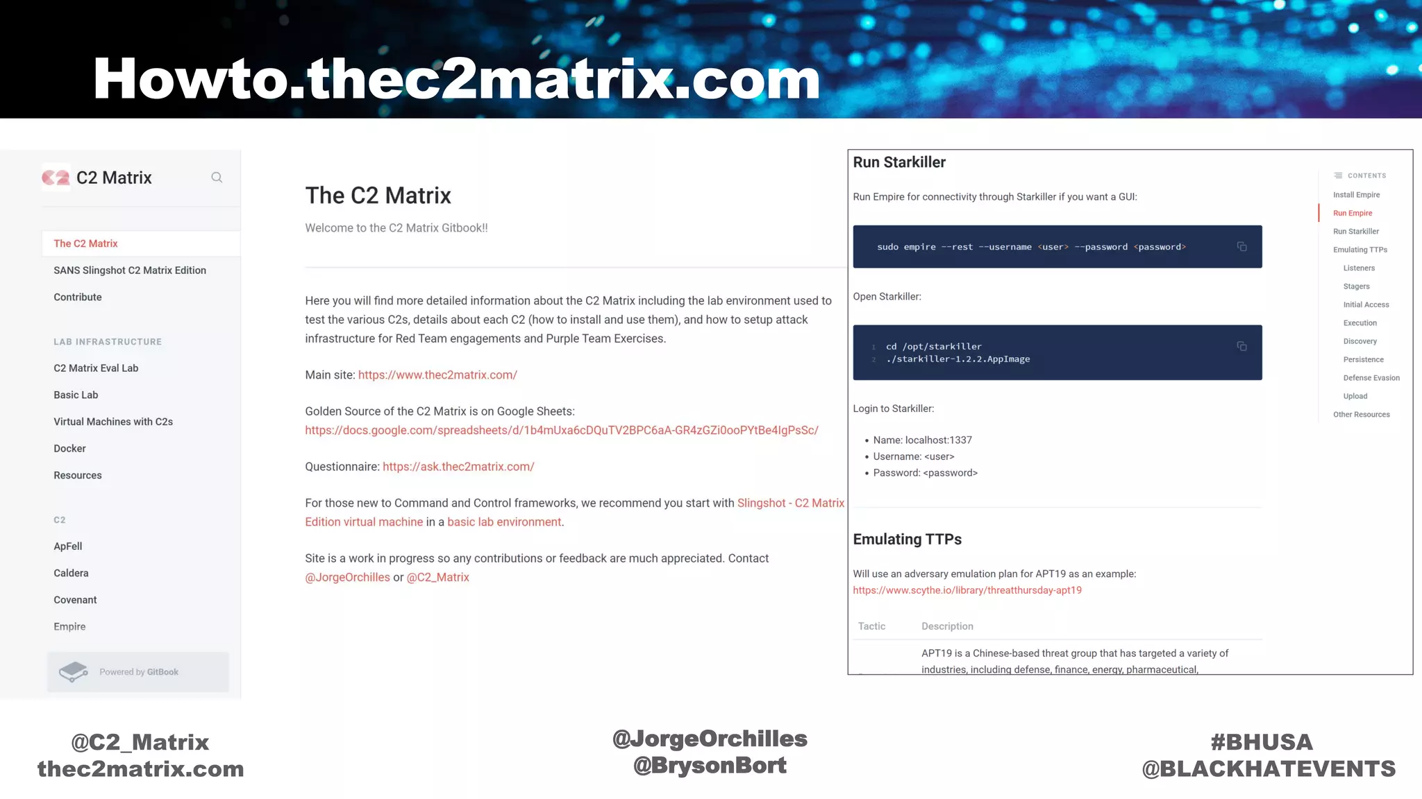 Blackhat 2020 Arsenal - C2 Matrix | PPT