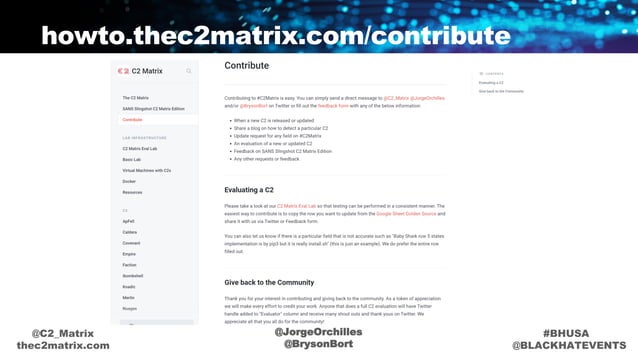 Blackhat 2020 Arsenal - C2 Matrix | PDF | Technology & Computing